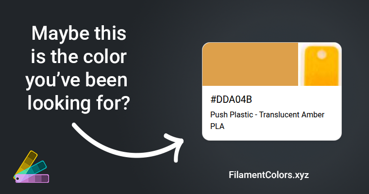 Push Plastic - Translucent Amber PLA